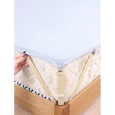 4 Pcs Triangle Bed Sheet Holders Fitted Sheet Clips Adjustab