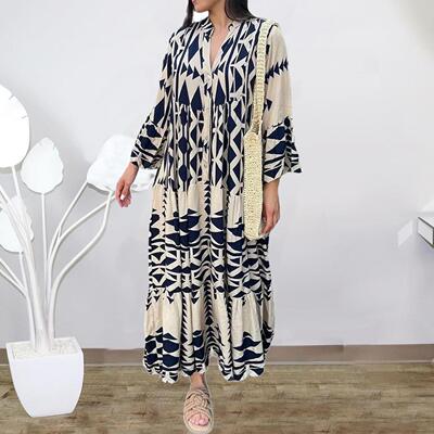Oversized women's clothing with Asian print shirts,