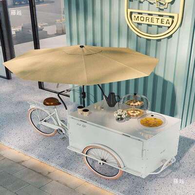 夜市摆推夜市倒骑驴轮餐车美食流动三小t$*&sdhl吃摊位车可骑车行