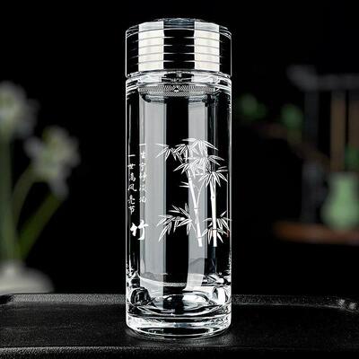 东海原矿原石水晶杯500ml车载办公杯定.制logo广告杯手工玻璃茶杯