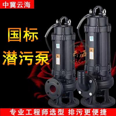 WQ潜水排泵0污水泵抽粪泥浆抽水38V国污标潜水地下室防OPC汛泵污