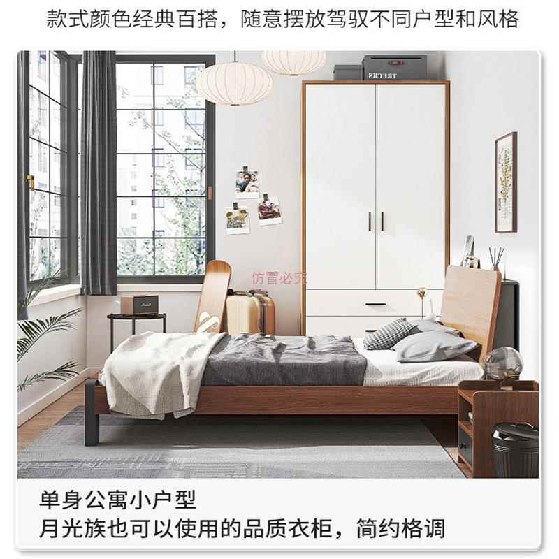 衣柜家用卧室户型简易衣柜收JZI纳柜经子间木质小出租房济型挂衣