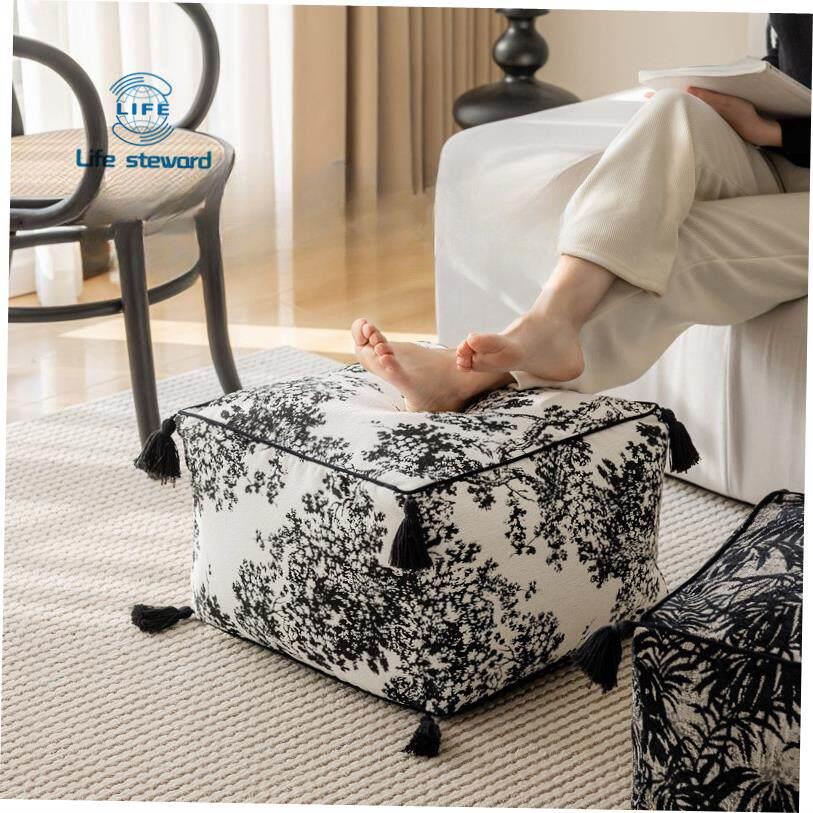 法式黑白坐墩中式矮凳蒲团懒人沙发坐垫 Sitting PuTuan Cushion