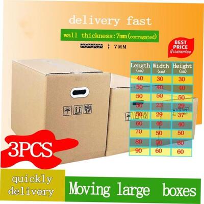 3PCS packing box Moving carton cardboard storage house boxes