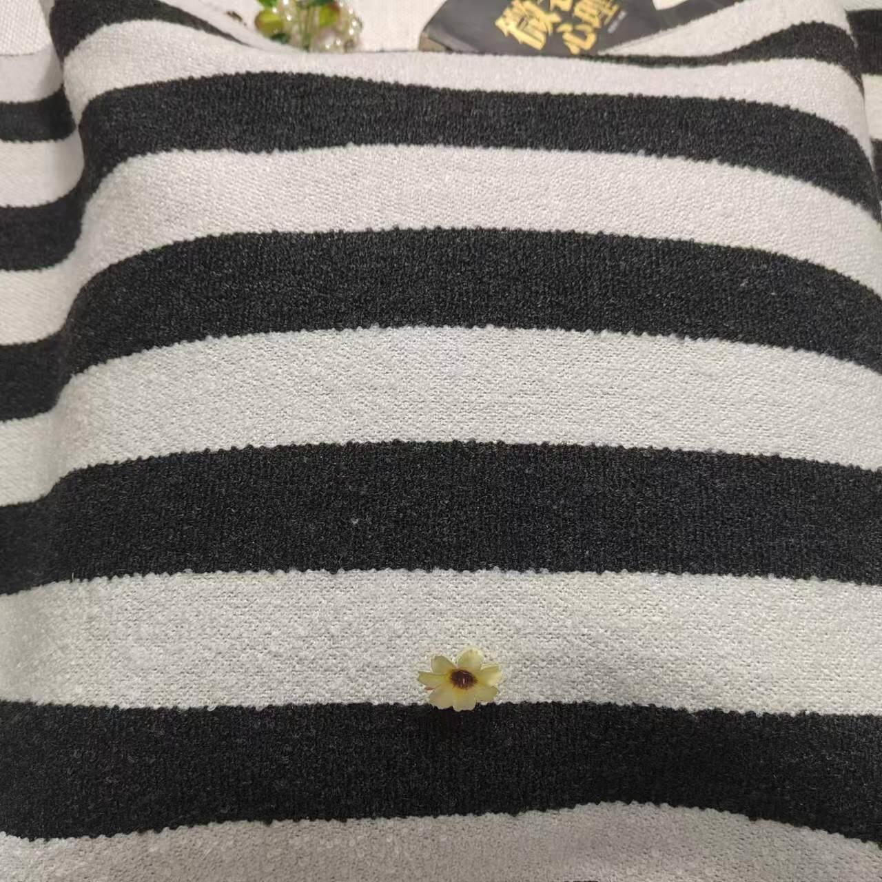 黑白条纹布料欧美风格棉麻布料亚麻桌布窗帘沙发布料