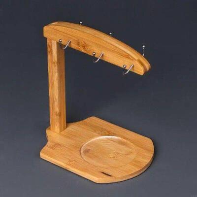 Cup Holder Mug Rack Bamboo Coffee Cup Rack Home Storage for