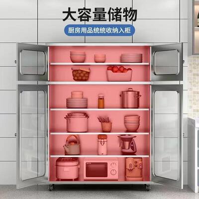 厨房收简易灶饭台柜不日纳常家用店工作台经济hscbg型带轮子锈钢