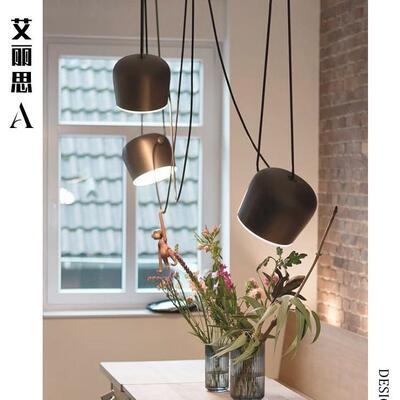 意大利flo aim北欧餐厅吊灯现代简约工业风创意小鼓灯设计师灯具