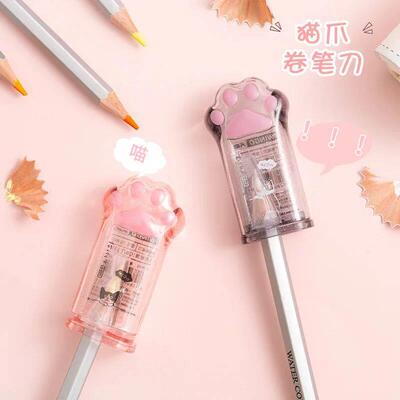 Kawaii Cat Paw Shaped Pencil Sharpener Stationery Kids Gift