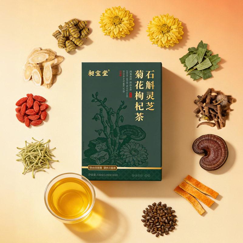 昶宝堂石斛灵芝菊花枸杞茶官方正品中老年养生茶组合型花茶代用茶