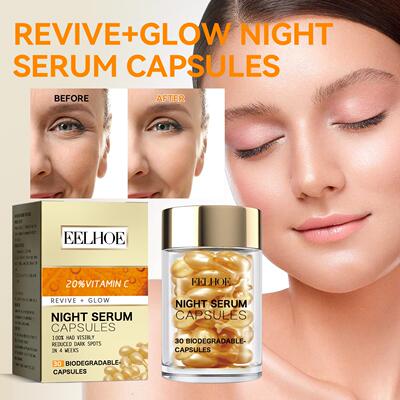 EELHOE Vitamin C Facial Capsules - Brightening, Hydrating, N