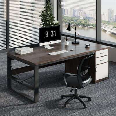 办公桌老员工位办公室职员桌椅老板UYN桌电脑屉桌桌带抽桌子板书