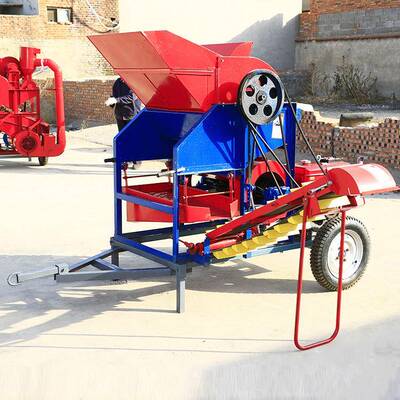 手扶车带花生摘果机400型出口打果机喀麦隆去秧采摘机PTO输出摘