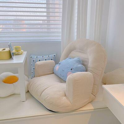 懒BMD人沙发躺可睡榻米飘窗垫休可闲座折椅无榻腿叠躺椅床上靠背