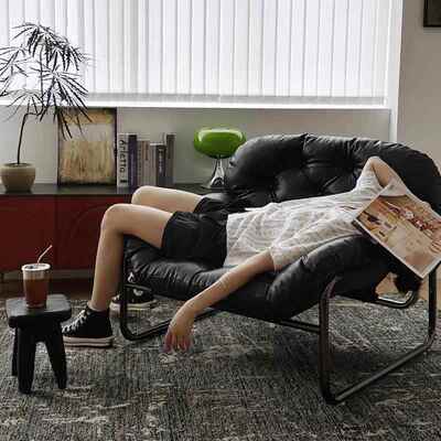 懒人沙发家用午休IEH客厅休单沙人发椅椅卧闲室小户型阳台中古风