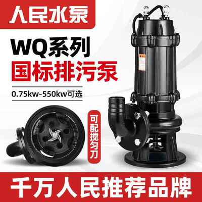 上WIJ人民国标污水泵380V三相水排泵单潜相家用海220V污抽水排污