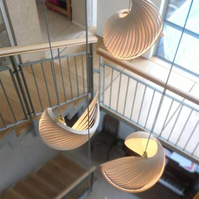 意日式式楼梯吊灯挑空客XD-001厅长线灯创复个性艺术LO木FT公寓餐