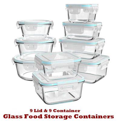 Glass Food Storage Containers Meal Prep Airtight Freezer