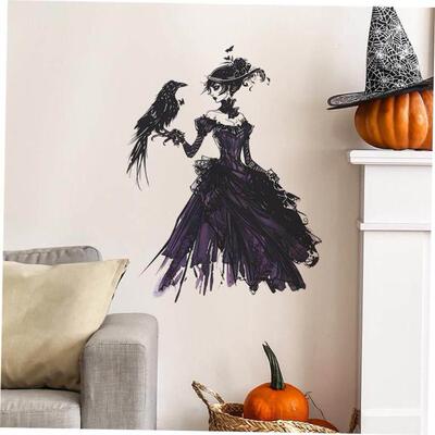 Halloween Crow living room background decorative wall stick