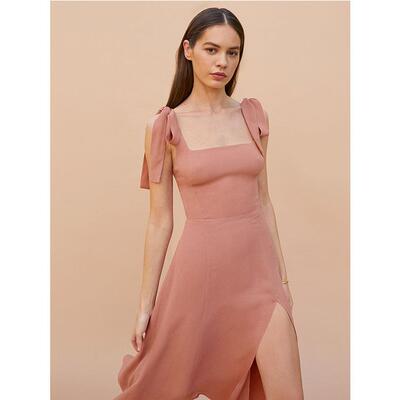 纯原单realisationpar现货N#Ref人丝连衣裙夏季新款法式复古风欧