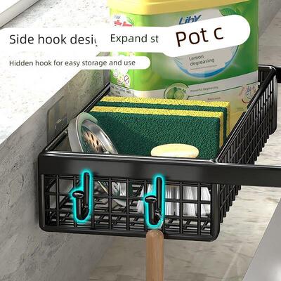 Kitchen Sink Sponges Holder Self organizer rack No punching