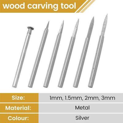 CHCH Wood Carving Drill Bits Set for Rotary Tool 6Pcs
