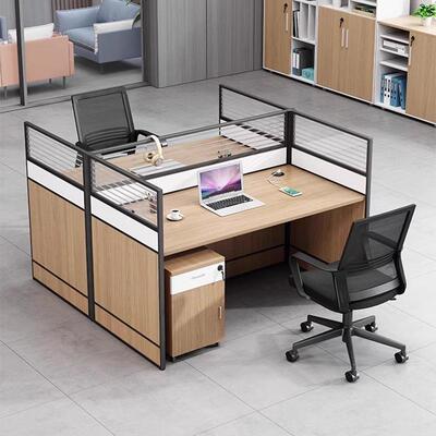 财办公桌简约现代职员YLW组桌椅合员断工4人工位隔屏风务6人卡座