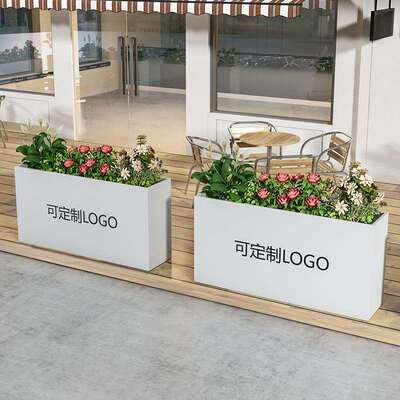 户外RT654752不锈花箱围栏隔断室外铁艺组合槽市花政广场花庭院钢