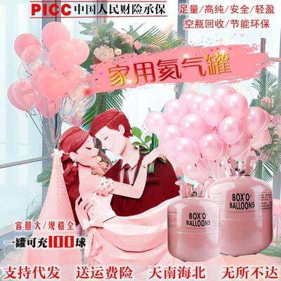 氦气罐大小瓶氮气100球打气机打气筒婚庆房布置生日派对装饰家用