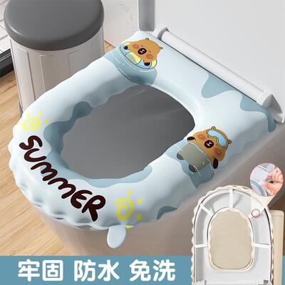 Cartoon Thickened Toilet Seat Cushion, Warm Universal Toilet