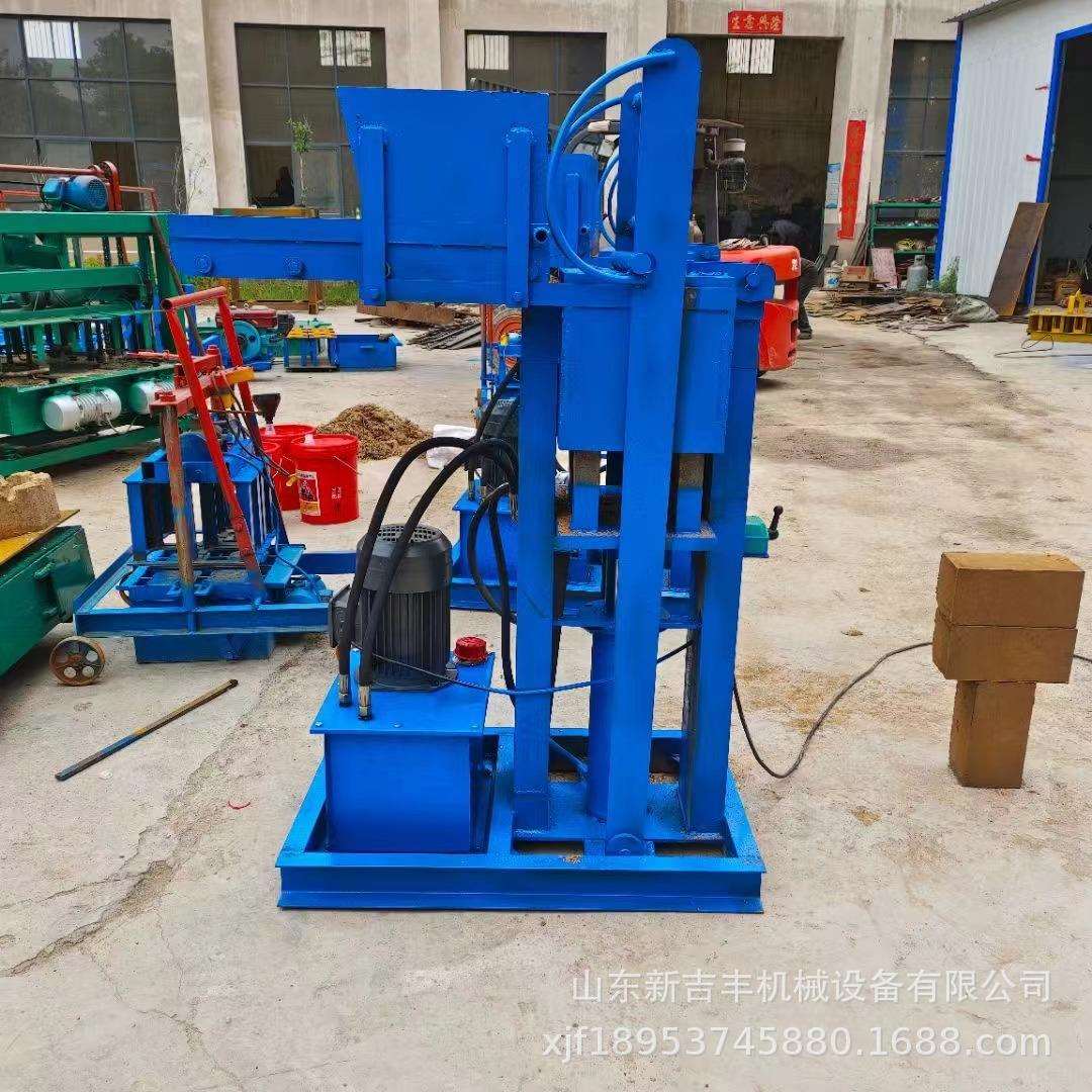 非洲家用小型免烧砖机 手压黏土连锁块砖机 手动积木免烧土砖设备