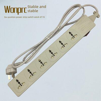 稳不落36位排插WES4-D116带开关接线板家用工业电源延长线插座10A