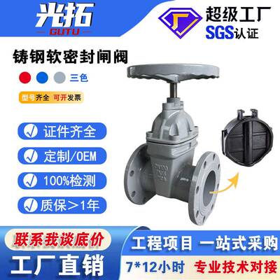 铸钢软密封闸阀Z45X-16CWCB铸钢法兰闸阀DN100规格齐全