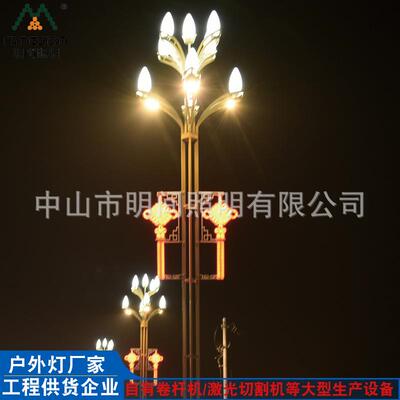 厂家直销城市景观广场主干道玉兰灯6米8米系列led九火中华路灯