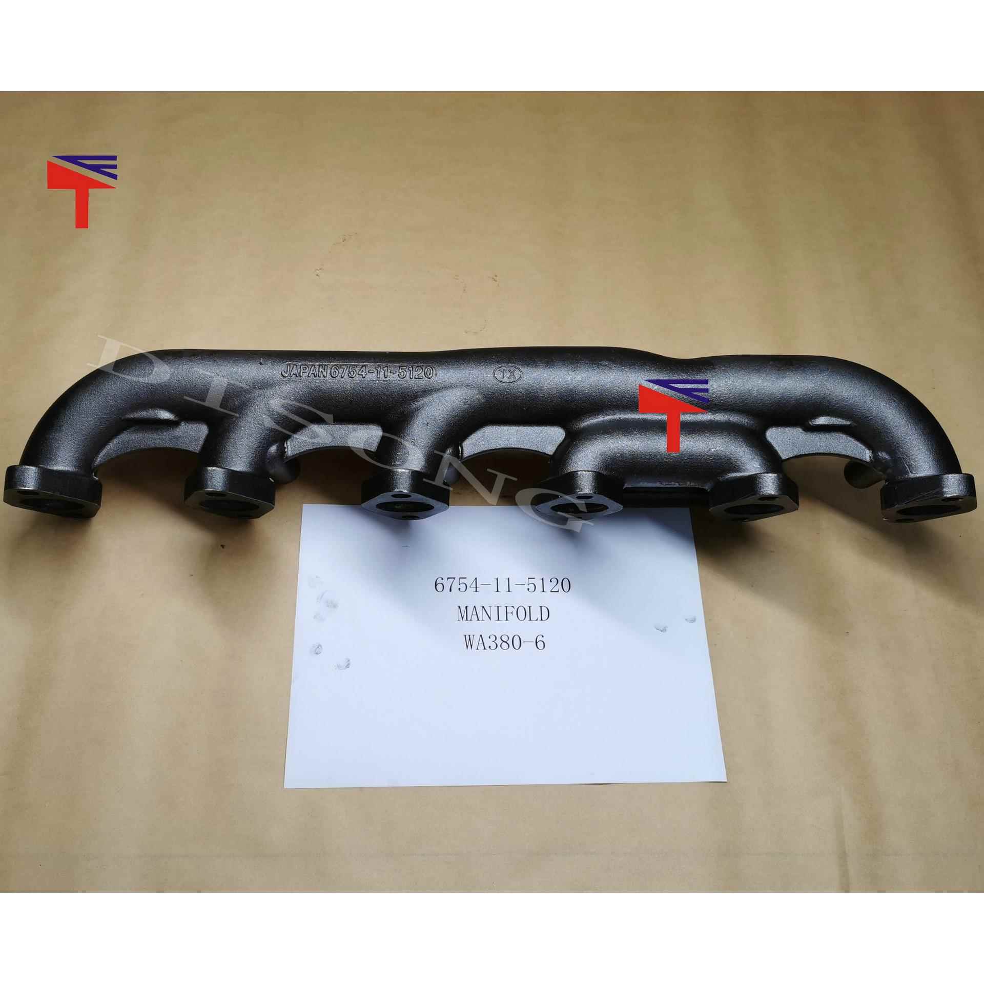 6754-11-5120排气歧管适用WA380-6装载机 6D107发动机