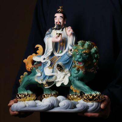 汉白玉《太乙救苦天尊》道家祖师东极青华大帝神像青玄上帝九头狮