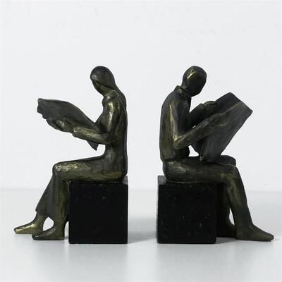 读阅书者摆件读者雕像创意玄关书房树客厅式办324公桌脂摆件欧风