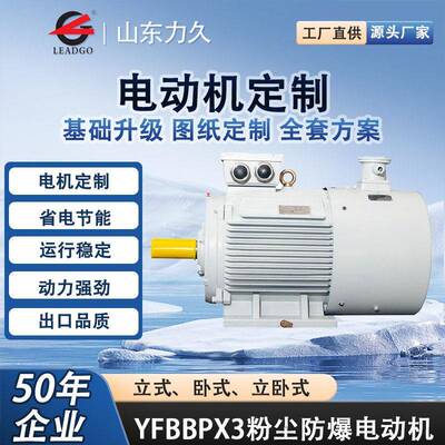 YFBBPX3粉尘防爆电机2.2w变频调速三相异步电动机力久源头工厂