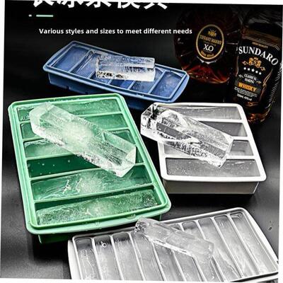 长冰块托盘可重覆使用的硅胶冰块模具无BPA