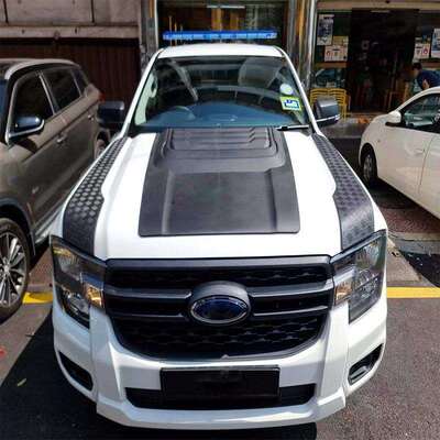 适用福特RangerT92026+皮卡改装引擎盖装饰盖机头盖通风口贴饰