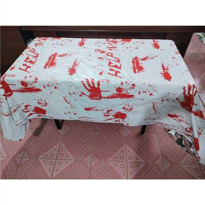 Halloween party decoration blood handprint tablecloth桌布