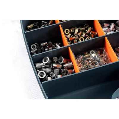 ebay900PS盒装镀彩锌不锈钢铆螺母母平头拉铆螺盒MINC装