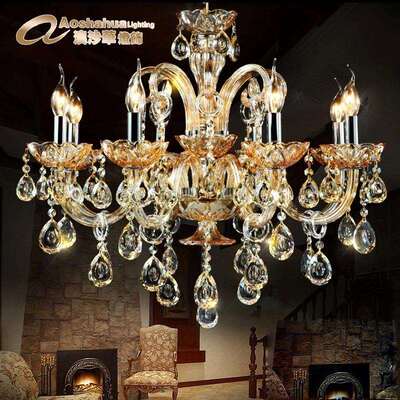 Crystal Lightt蜡烛水晶灯Lámpara de Cristal