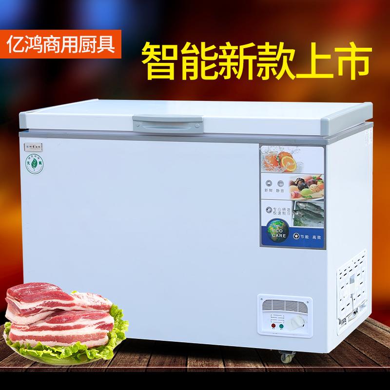 卧式冰柜商用大容量冰箱家用冷藏冷冻保鲜双温冷柜展示冰柜