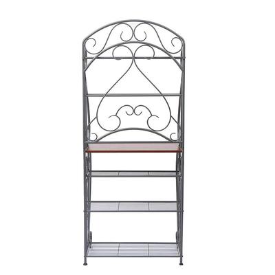 现代QRP置约收多纳整简理架子家用铁艺书桌落地物展示书架花架层