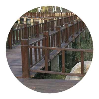 户外园林围栏公园景观栏杆混凝土栅栏水泥仿木护栏河道木纹防护栏