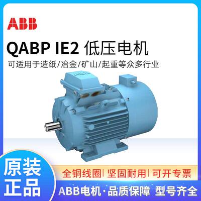 ABB变频电机QABP IE2 4极0.25~315W三相交流带轴流风机IC416 F级
