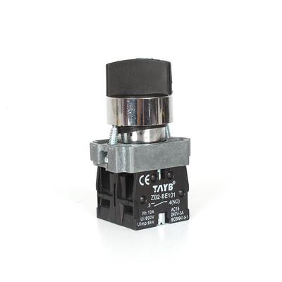 台邦22MM按钮开关三档旋钮开关选择转换开关XB2-BD33C自锁式2常开