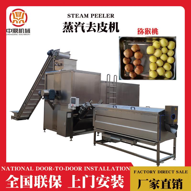 A猕猴桃蒸汽去皮机黄桃脱皮机农副产品剥皮机农业深加工设备