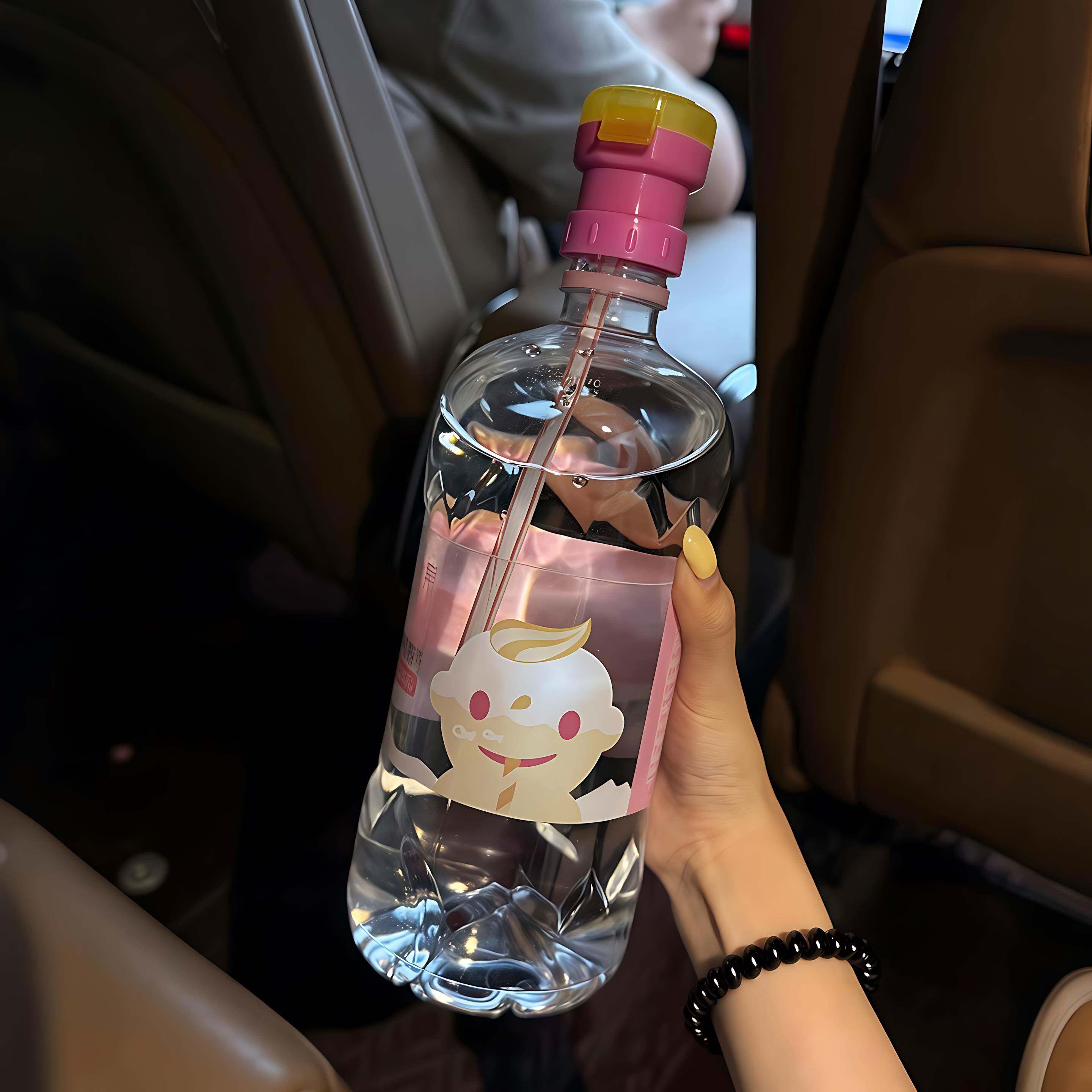 矿泉水吸管瓶盖转换头瓶盖防呛喝水饮料瓶便携儿童帽转换户外便携